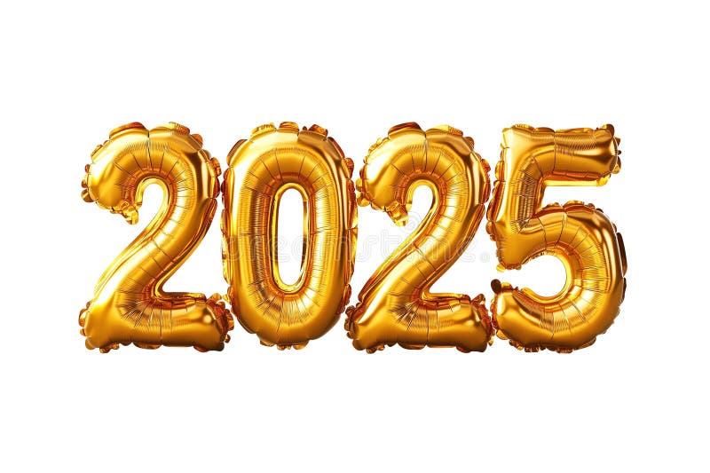 Golden 2025 text design. stock image. Illustration of gold - 339269107