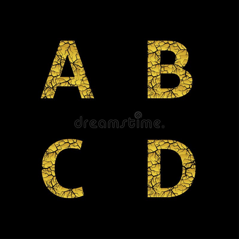 Golden letters stock vector. Illustration of frame, vocabulary - 57588195