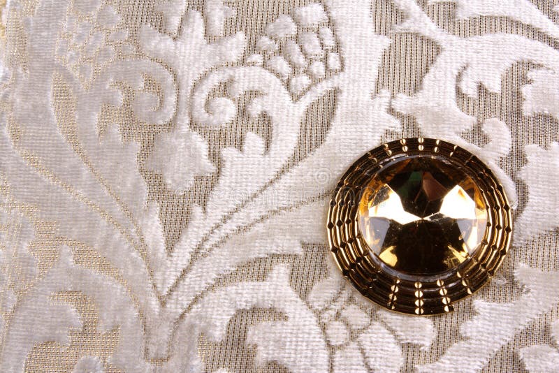 Golden Brooch stock image. Image of cloth, pattern, details - 26810073