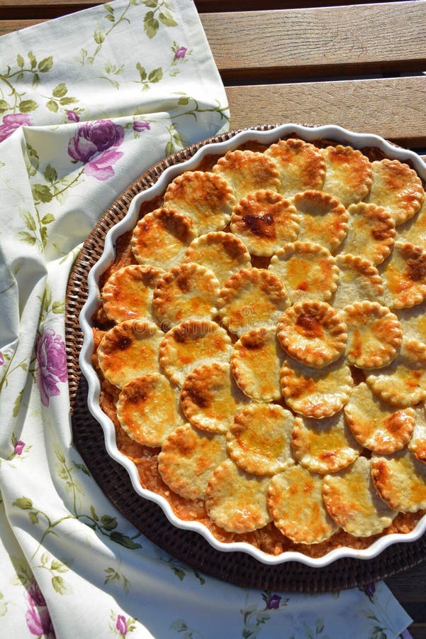 Golden Brown Apple Pie after Baking Stock Photo - Image of cuisine ...