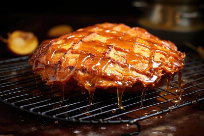 Golden Brown Apple Pie Cooling on a Wire Rack Stock Illustration ...