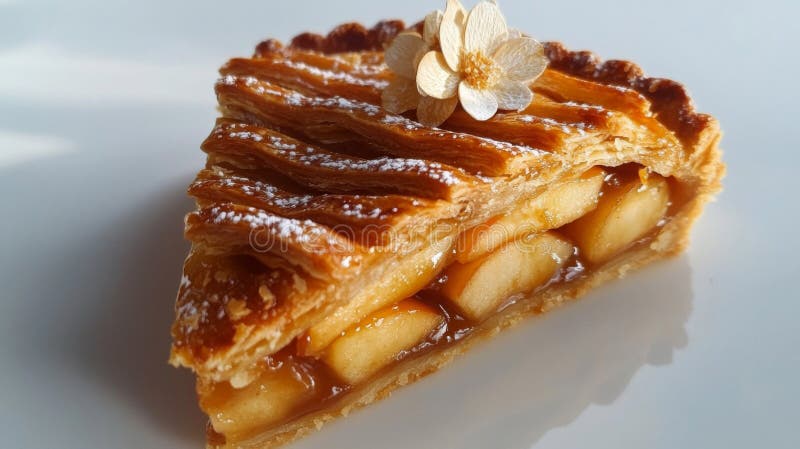 Golden Brown Apple Pie Slice with Flaky Crust Stock Illustration ...