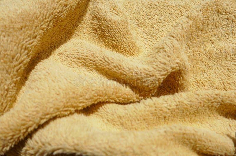 Golden Brown Background of Soft, Fluffy, Terry Cloth or Plusch Fabric ...