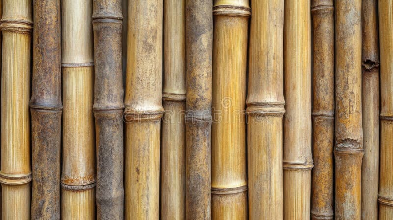 Golden Brown Bamboo Poles Close Up Texture Stock Illustration - Illustration of lines, rustic ...
