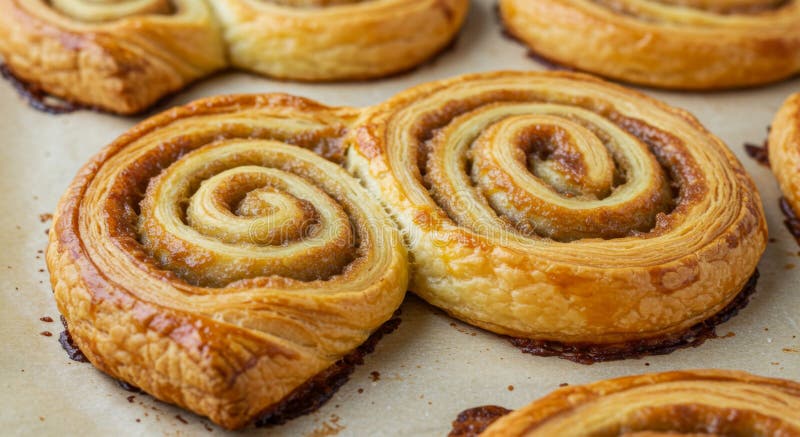 Golden Brown Cinnamon Rolls on Baking Sheet Stock Illustration ...