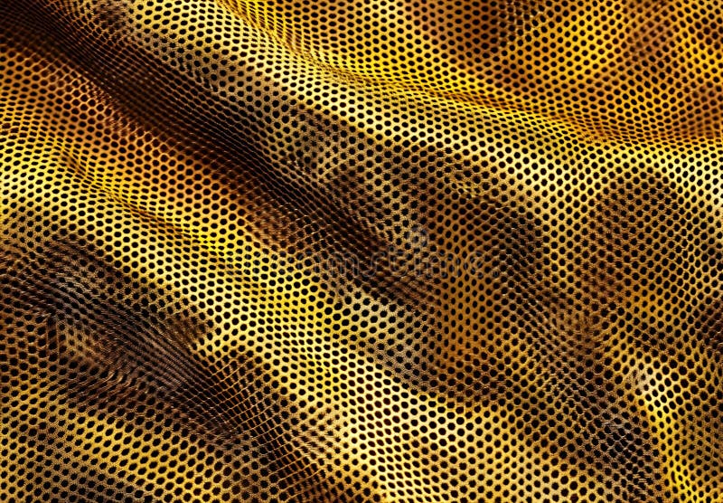 Golden Brown Dotted Mesh Fabric Texture Stock Illustration ...