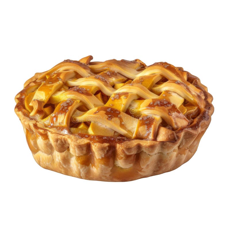 Golden Brown Lattice-Top Apple Pie Stock Photo - Illustration of fall ...