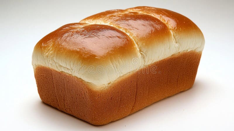 Golden Brown Loaf of Bread on White Background Stock Illustration ...