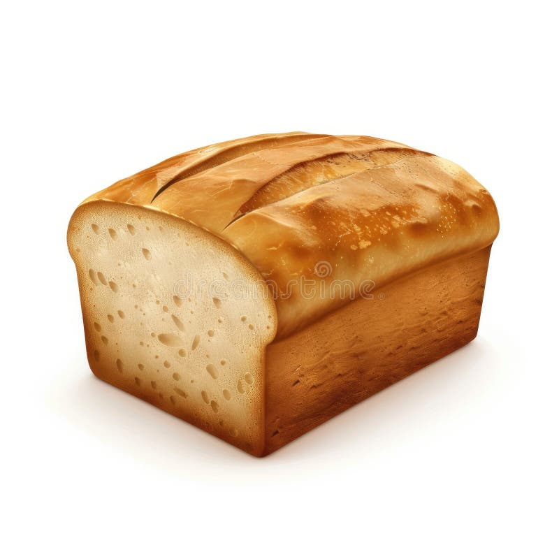 Golden Crust Loaf of Bread, Freshly Baked Stock Illustration ...
