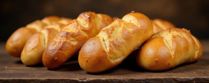 Golden Brown Loaves, Rustic Wood Ample Copy Space , Rustic, Delicious ...