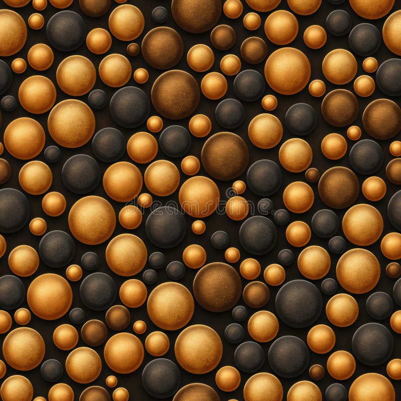 Golden and Brown Sphere Pattern Stock Illustration - Illustration of ...