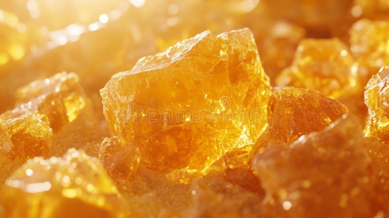 Golden Brown Sugar Crystals Glistening in Sunlight Stock Illustration ...