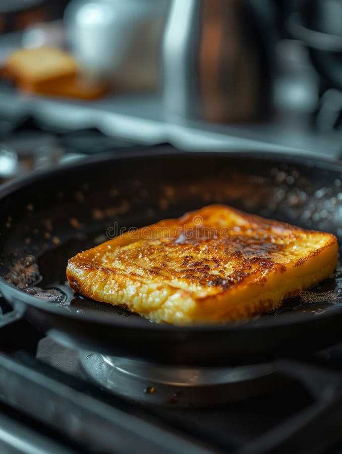 Golden Brown Toast Frying Pan Stove Stock Photos - Free & Royalty-Free ...