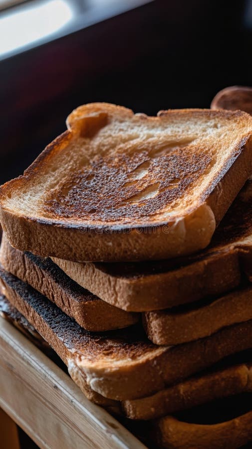 Golden Brown Toast Stack Perfect for Breakfast and Culinary Concepts ...