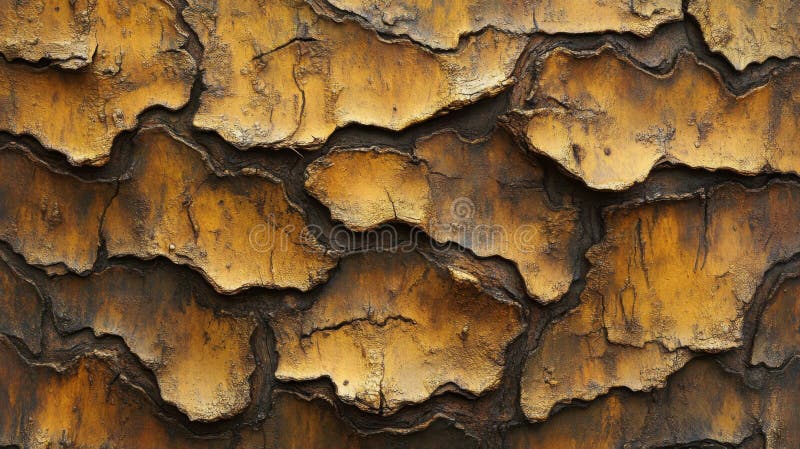 Golden Brown Tree Bark Texture Detail Stock Illustration - Illustration ...