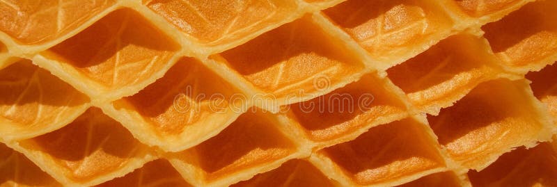Golden Brown Wafer Cone Texture Featuring Intersecting Square Grid ...