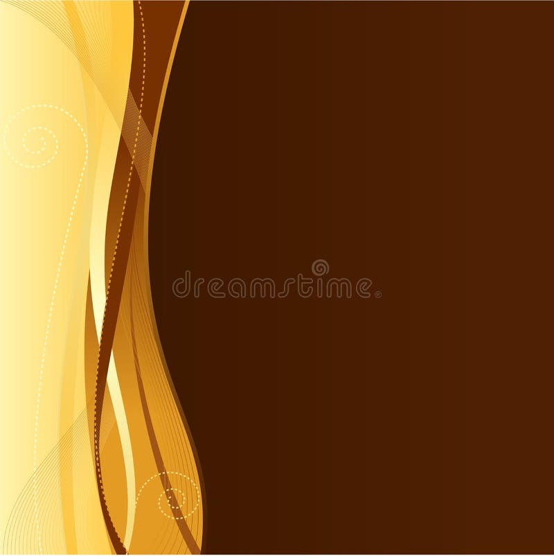 Golden brown wavy pattern stock vector. Illustration of card - 17990325