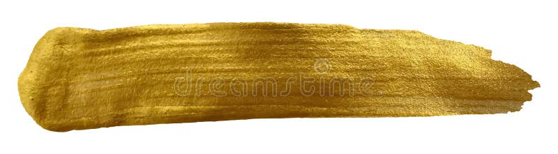Golden Brush Stroke. Gold Paint Stroke Stock Vector - Illustration of ...