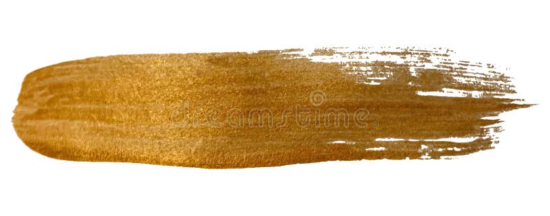 Golden Brush Stroke. Gold Paint Stroke Stock Vector - Illustration of ...
