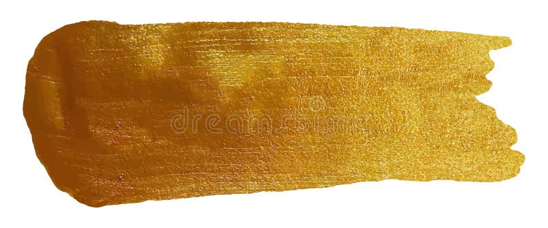 Golden Brush Stroke. Gold Paint Stroke Stock Vector - Illustration of ...