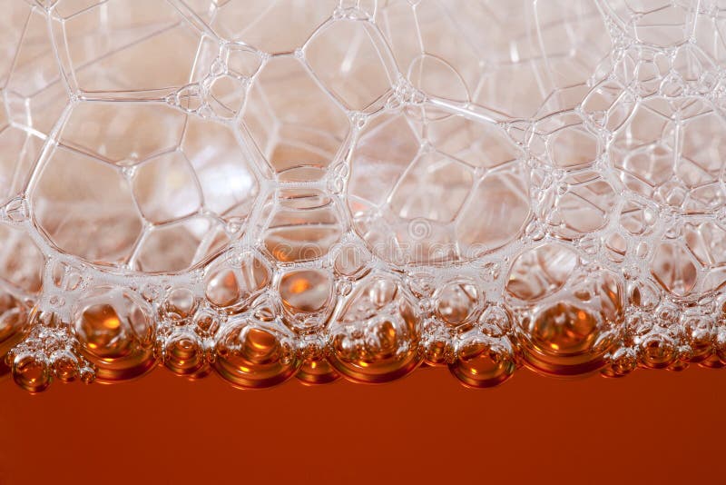 Golden Bubbles and Froth , Macro Stock Photo - Image of clean ...