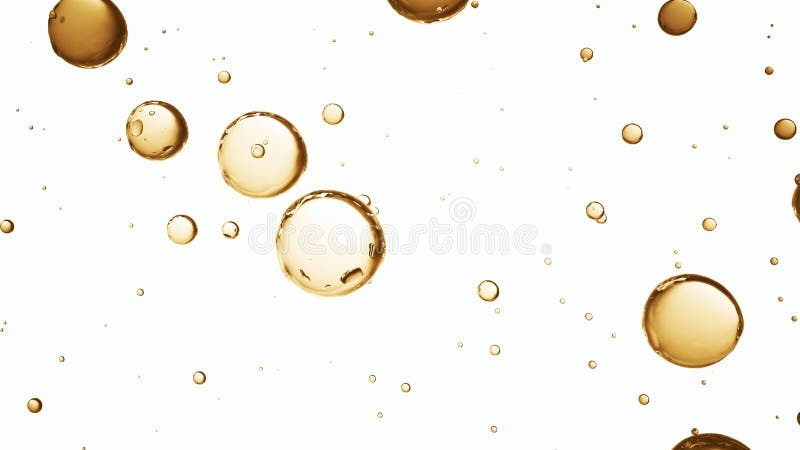 Golden Bubbles on White Background Stock Illustration - Illustration of ...