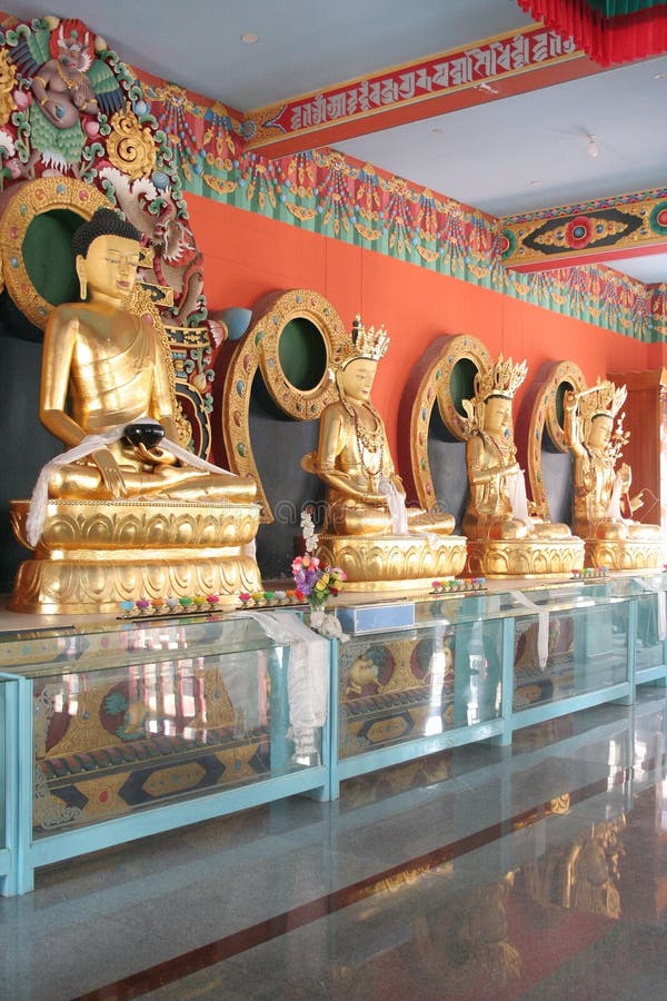 Golden budda statues stock photo. Image of buddist, gold - 1126696