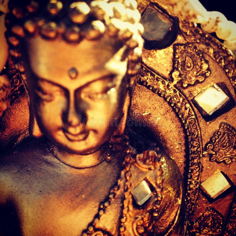 Golden Buddha stock image. Image of tibet, statue, love - 41987735