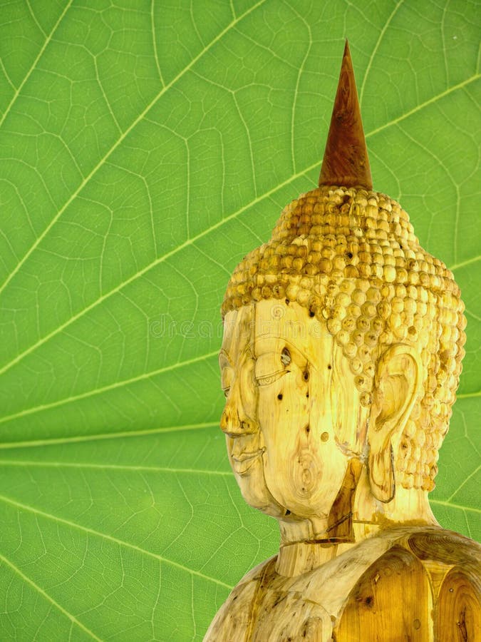 Golden Buddha Isolated from Leaf Background. Stock Photo - Image of ...