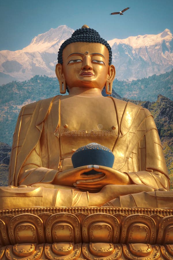 Golden Buddha stock photo. Image of monastery, pray - 123155870