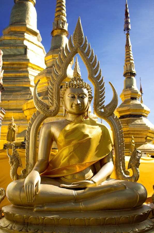 Golden buddha statue stock image. Image of buddhist, religion - 26394439