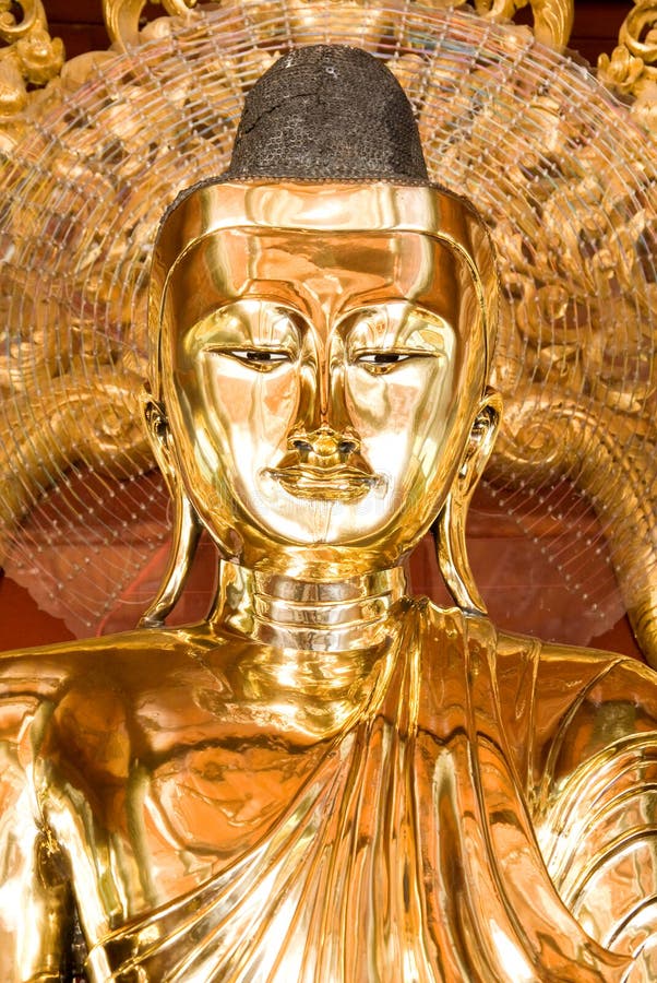 Golden Buddha statue stock image. Image of ancient, traditional - 8412337