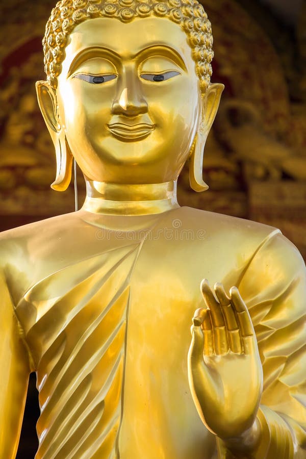 Golden Buddha statues stock image. Image of stone, sculpture - 37596851