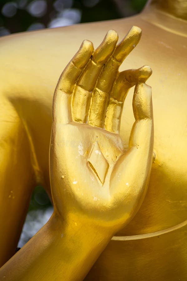 Statue of hand of Buddha stock image. Image of religion - 46738369