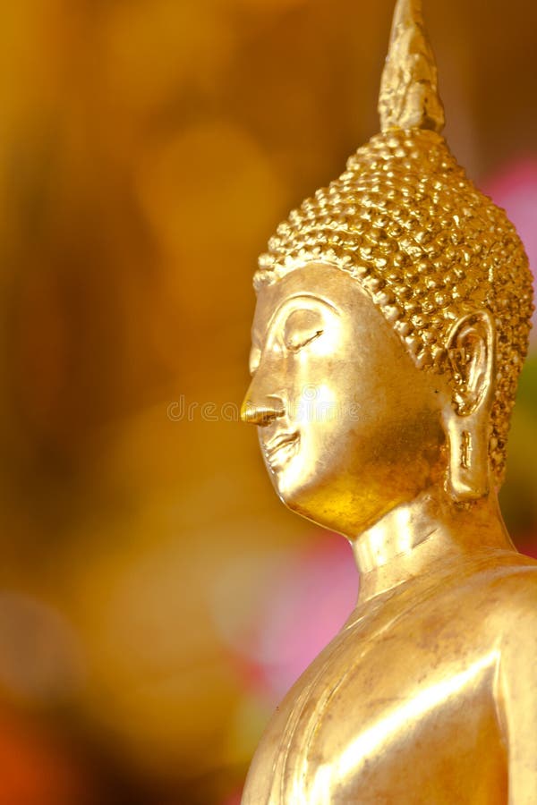 Golden Buddha statue stock photo. Image of worship, prayer - 47681488