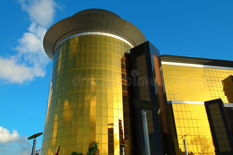 Golden building stock image. Image of city, industrial - 3106919