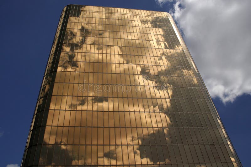 Golden Building Reflections Stock Photo - Image of reflections, america ...