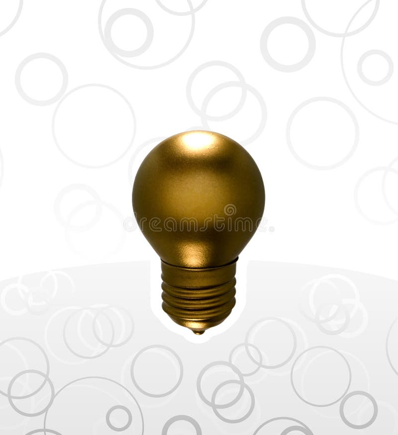 Golden bulb stock illustration. Illustration of money - 34678065