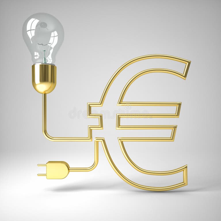 Golden bulb stock illustration. Illustration of money - 34678065