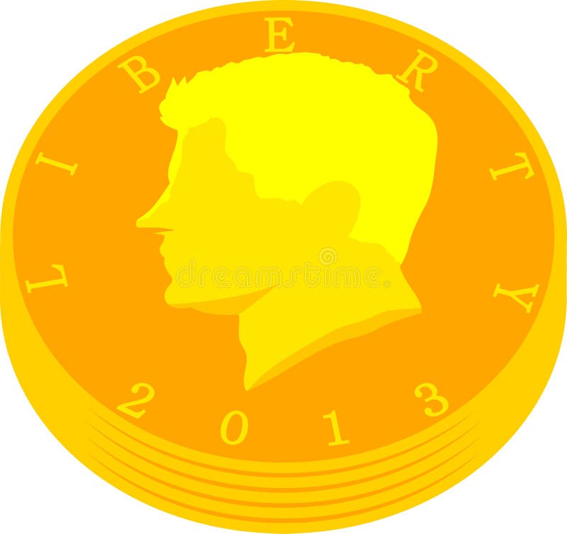 American 50 Cent Coin Vector Stock Illustrations – 33 American 50 Cent ...