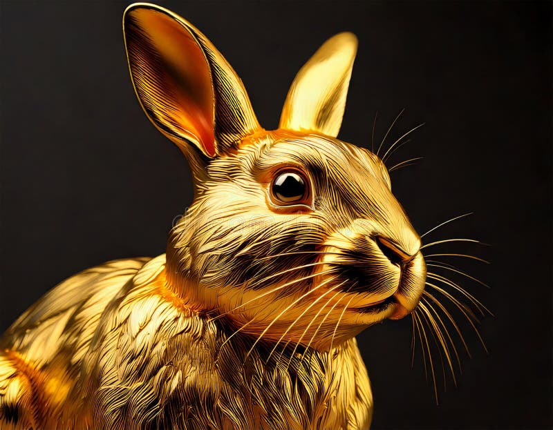 Golden bunny stock illustration. Illustration of bunny - 372528821