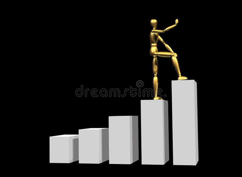 Golden business man stock illustration. Illustration of goal - 6790538