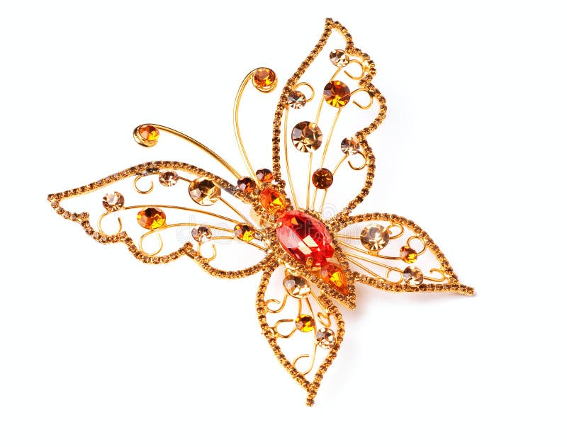 Golden butterfly stock image. Image of shine, gold, necklace - 5589847