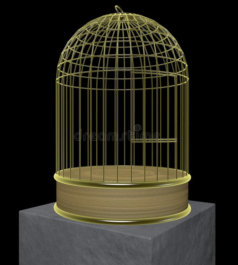 Golden cage stock illustration. Illustration of background - 49978579