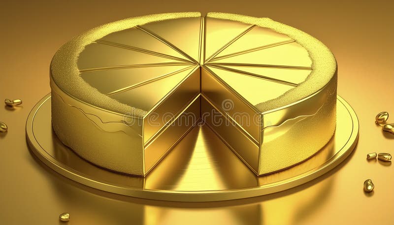Golden cake stock illustration. Illustration of shiny - 330885513