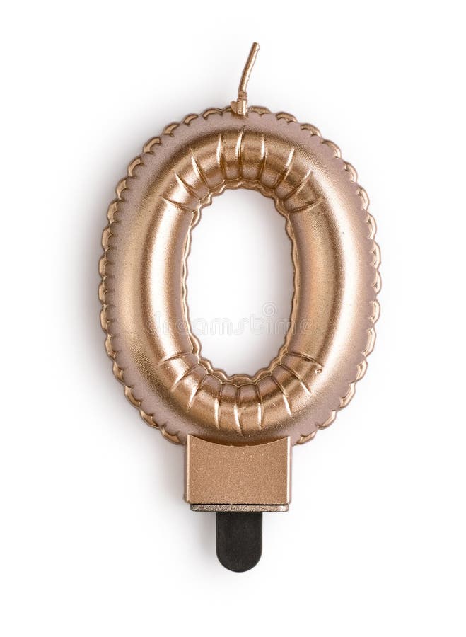 Number Zero Shaped Birthday Cake Candle Stock Photos - Free & Royalty ...