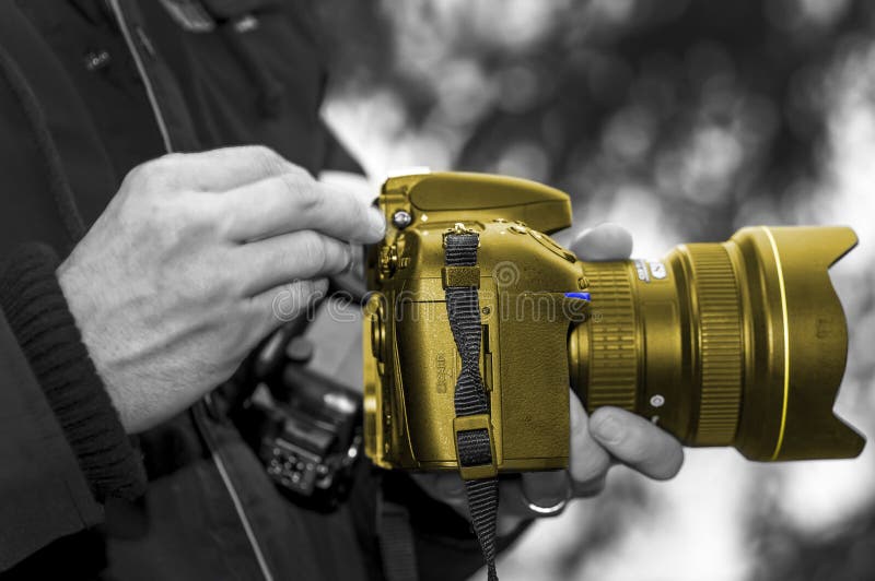Golden Camera 001 stock image. Image of background, abstract - 31683091