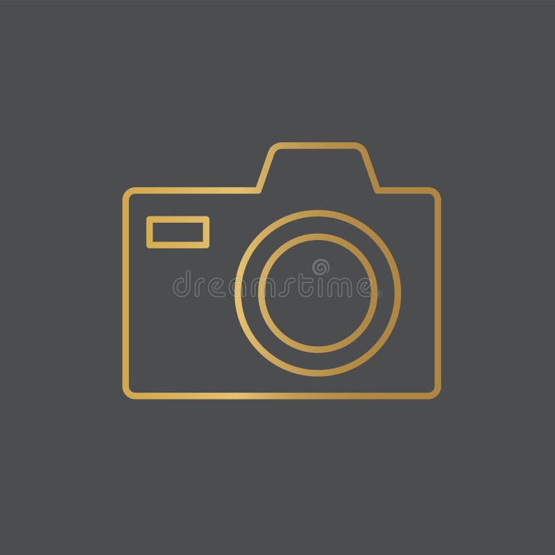 Golden video intercom icon stock vector. Illustration of safety - 188992265