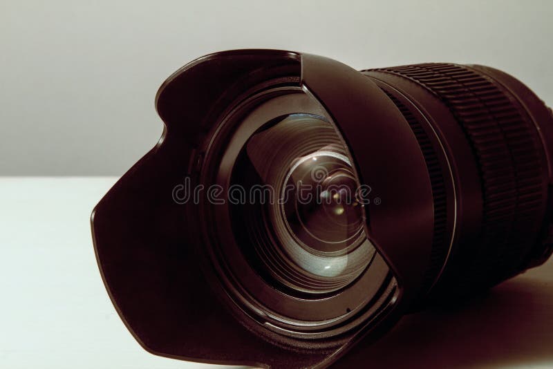 Golden camera lens stock photo. Image of golden, macro - 121577918