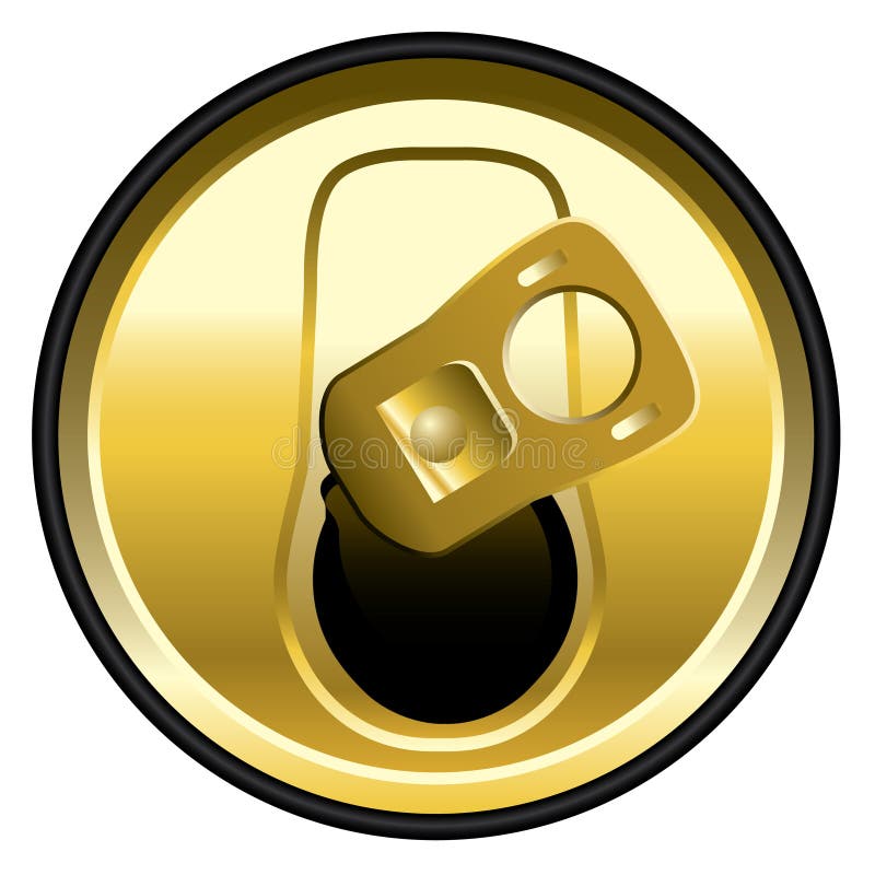 Golden can top stock vector. Illustration of metallic - 14029380